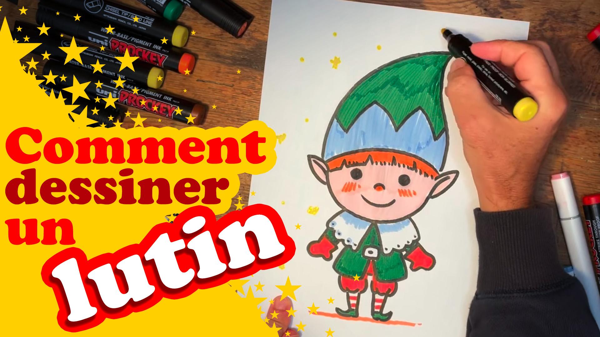 Comment dessiner un lutin du père Noël étape par étape, facile